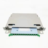 China 1U 24C FTTH Fiber Optic Termination Box 19 Inch ODF Cold Rolled Steel for sale