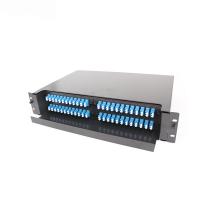 China 96 Core Fiber Optic Termination Box Rack Mount 19 Inch Drawer Type LC UPC for sale