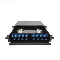 China 96 Core Fiber Optic Termination Box Rack Mount 19 Inch Drawer Type LC UPC for sale