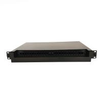 China 24 Core Rack Mount Fiber Optic Patch Panel 19 Inch 1U Splice Termination Box for sale