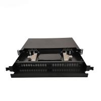 China 24 Cores Fiber Optic Patch Panel ODF 19 Inch Rack Mount Termination Box 1U for sale