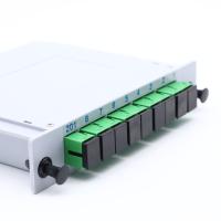 China Insertion Card SC Connector Optical 1x8 PLC Splitter G657A 1260-1650nm for sale