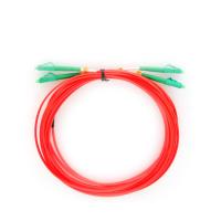 China LC APC to LC APC Multimode Duplex Fiber Optic Patch Cord 3mm 50/125um for sale