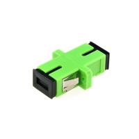 China SC APC Simplex Single Mode Fiber Optic Adapter 0.2dB Insertion Loss 60dB Return Loss for sale