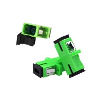 China SC APC Simplex Single Mode Fiber Optic Adapter 0.2dB Insertion Loss 60dB Return Loss for sale