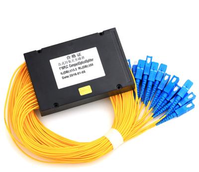 China 1*16 ABS BOX Fiber Optic PLC Splitter 1 TO 128 WAYS With SC/UPC Connectors for sale