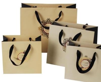 China Fashion Clothing Paper Bags , OEM Paper Carry Bag Support Offset Printing for sale