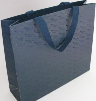 China Fashion Black Paper Bags With Handles , Company Logo Promotional Gift Bags for sale