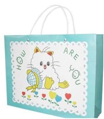 China Cartoon Printed Paper Bags With Handles , Custom Design Paper Bags for sale