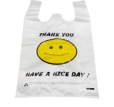 China Eco Friendly Supermarket Plastic Shopping Bags / Waterproof Grocery Bags With Logo for sale