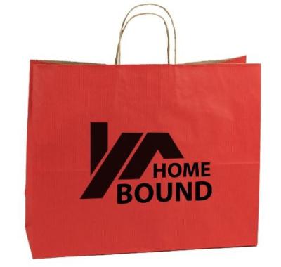 China Promotional Custom Printed Paper Shopping Bags With Cotton String Handles for sale