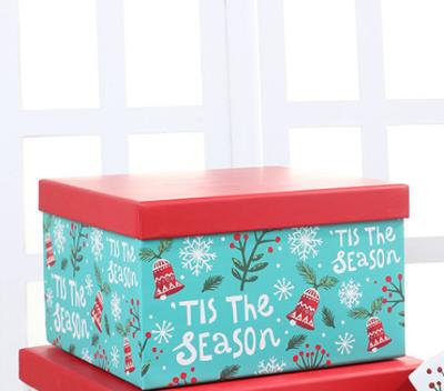China Square Christmas Gift Box Packaging , Cardboard Boxes For Christmas Presents for sale
