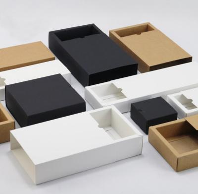 China Custom Printed Clothing Paper Boxes , Drawer Type Paper Shopping Box for sale