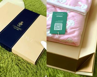 China Home Textile Set Custom Printed Paper Boxes / Packaging Design Box for sale