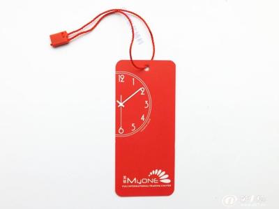 China Red Reusable Paper Hang Tag / Anti Theft Personalized Garment Tags for sale