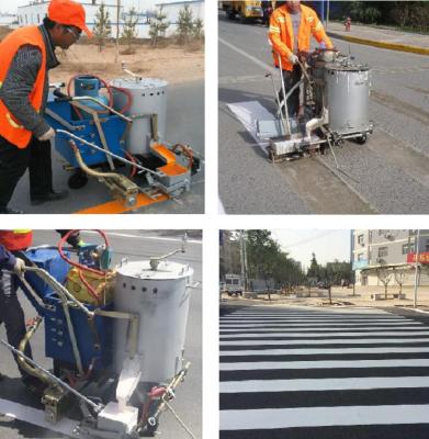 Cina Lavoratore spingendo termoplastico Road Line Marking Machine 120KG Con Dispenser in vendita