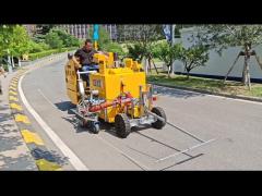 Modo de condução automática Veículo de marcação rodoviária termoplástica de passageiros de tamanho médio 4KM/h Velocidade de marcação para marcação