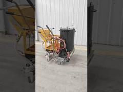 Gas Heating Hunds Pushing Thermoplastic Road Marking Machine 100- 500mm Width Line