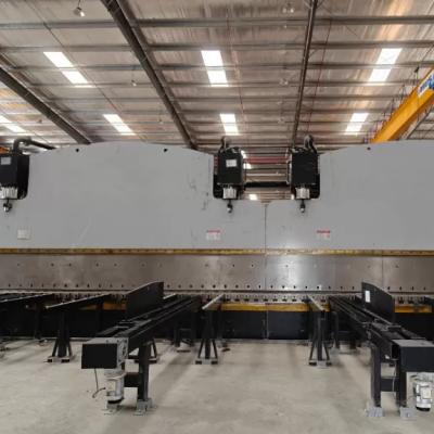 China Heavy Duty 2×650Ton 7M CNC Tandem Press Brake for Long Tapered & Octagonal Light Pole Production for sale