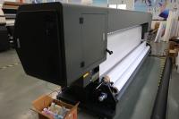 China Large Flatbed UV Printer C8 4 Heads 3.2M Width 4 Color CMYK Industrial Printing for sale