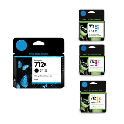 China Original HP 712 Large Format for Ink Cartridge 3-Pack 29ml Black Compatible with HP T250 T650 Plotter for sale