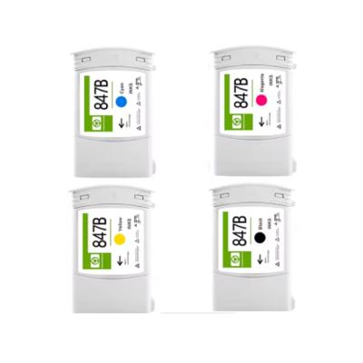 China Betcolor 847B Compatible Dye for Cartridge Remanufactured 400ml Disposable Chip Full for for HP DesignJet T1600/T2600/T1700 for sale