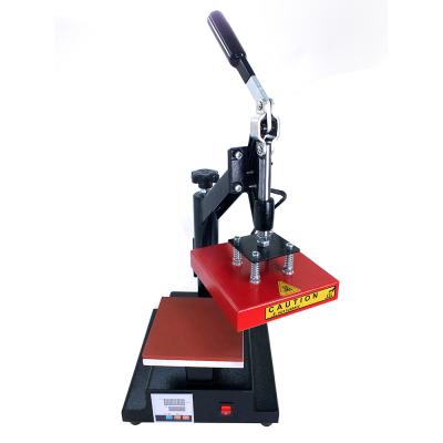China Manual Shaking Head Heat Press Machine 15*15cm Garment Logo Small Marking Heat Press Machine Equipment for sale