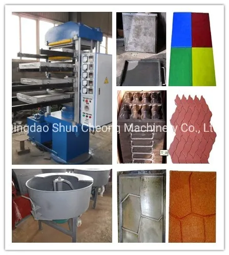 High Efficiency Rubber Floor Making Machinery / Rubber Mats Hydraulic Vulcanizing Press Machine