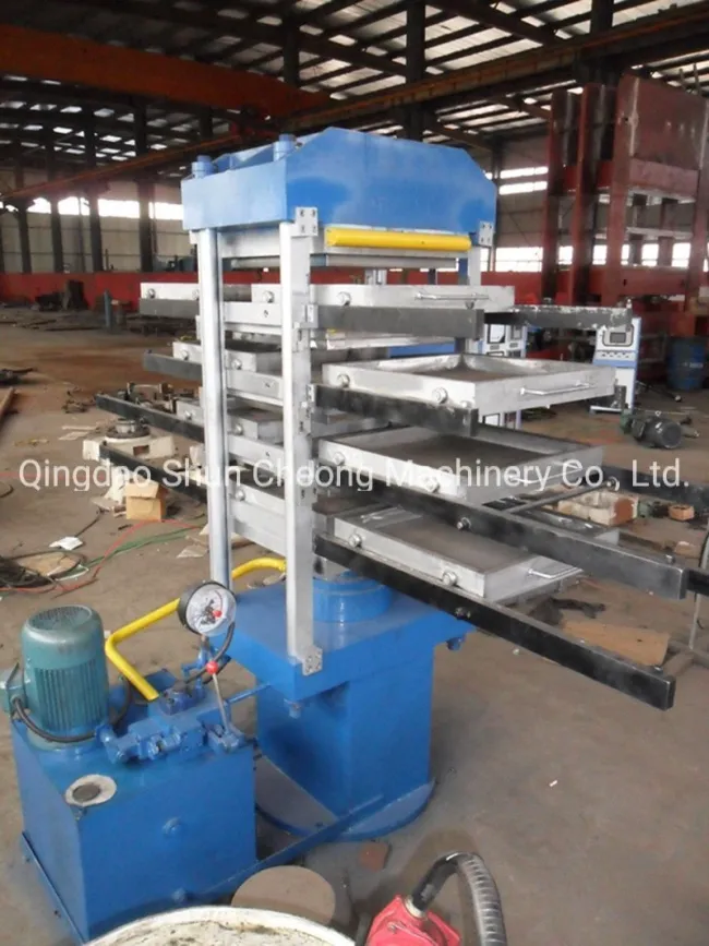 High Efficiency Rubber Floor Making Machinery / Rubber Mats Hydraulic Vulcanizing Press Machine