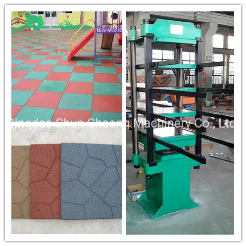 High Efficiency Rubber Floor Making Machinery / Rubber Mats Hydraulic Vulcanizing Press Machine