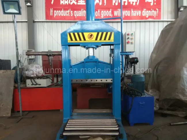 Single Knife Hydraulic Press Bale Cutter / Rubber Cutting Machine