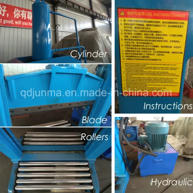 Single Knife Hydraulic Press Bale Cutter / Rubber Cutting Machine