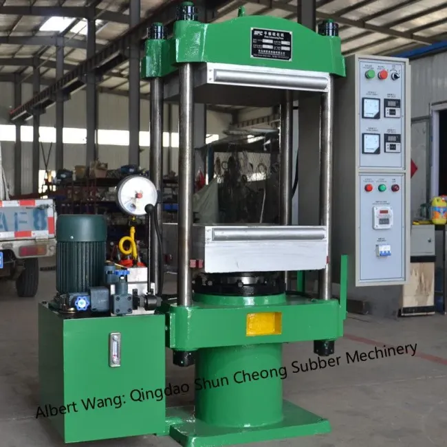 100 Tons Hydraulic Rubber Stamp Vulcanizing Press Machine front view