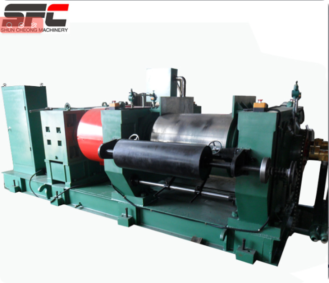 Technical diagram of rubber refining equipment