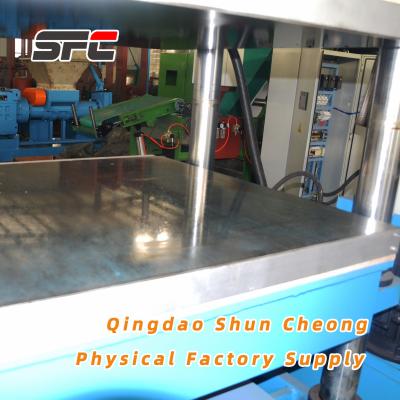 Cina Pressa di curatura duplex in gomma con pressa idraulica su tappeto di gomma personalizzabile in vendita