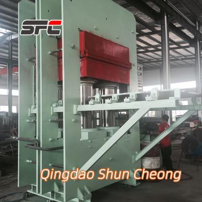 China Frame Hydraulic Rubber Vulcanizing Press with PLC Control and Electric Heating for Rubber Sealing Stripe for sale