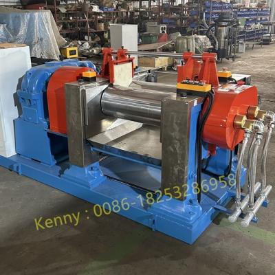 China Rubber Mixing Machine with 560mm Roll Diameter 90kw Motor Power and PLC Control Open Mixing Mill for sale