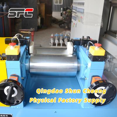 China Lab Mixing Mill XK-160 with 160mm Roll Diameter 320mm Working Length and 50-60HRC Hardness for Rubber Compound Testing for sale