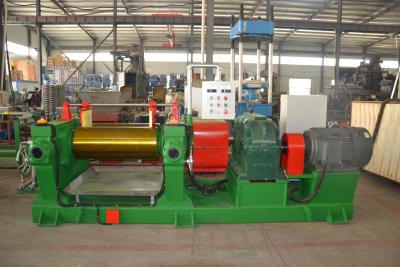 China XK-560 Rubber Mixing Machine with 560mm Roll Diameter 90kw Motor Power and PLC Control Open Mixing Mill for sale