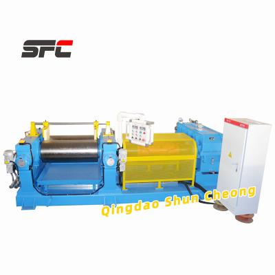 China Open Rubber Mixing Mill with 560mm Roll Diameter, 90kW Motor Power and PLC Control for Efficient Rubber Processing for sale