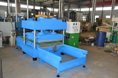 China Rubber Tiles Vulcanizing Press with 4 Working Layers and 1000x1000mm Platen Size Featuring Manual Push-Out Device for sale