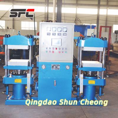 China Duplex Rubber Vulcanizing Press with 0.50 MN Total Pressure PLC Automatic Control and CE ISO SGS Certification for sale