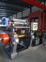 China PLC Control Two-roll Rubber Mixing Mill with Stainless Steel Material and Variable Roll Speeds for sale