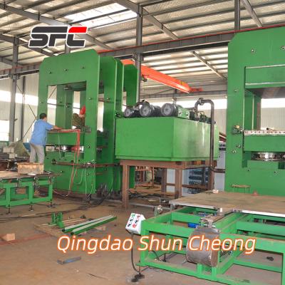 China Multi-Station Configurations Frame Type Rubber Vulcanizing Press Machine with PLC Control and Customizable Heating Plates for sale
