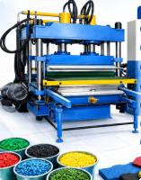 China Fully Automatic Customizable PLC Control Rubber Tile Vulcanizing Press for High-Quality Rubber Products for sale