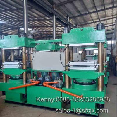 China Twin Plate Vulcanizing Press / Duplex Curing Press With PLC Control System for sale