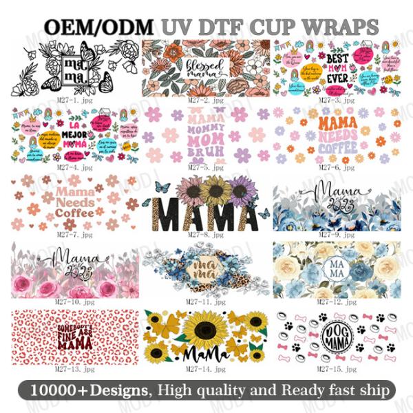 Quality UV DTF Transfer For Mom'S Day PET Material Preferred By UV Printers for sale