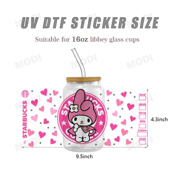 Quality Custom UV DTF Cup Wraps Transfer Printing Crystal Transfer Sticker UV DTF for sale