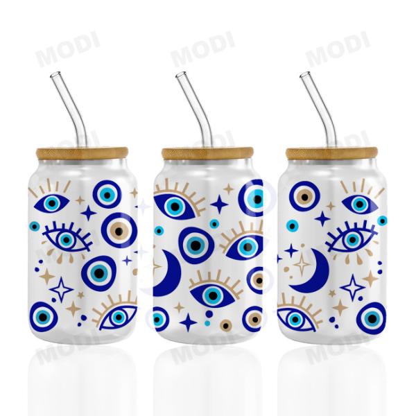Quality New Design 16oz Cup Wraps Cup Glass Wraps Custom UV Logo Label Sticker For Cups for sale