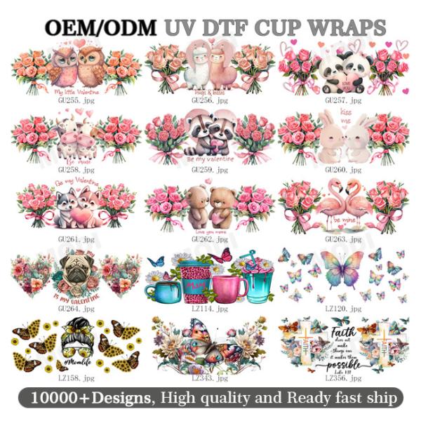 Quality Custom Printing Sticker Mug UV DTF Cup Wrap Cold Transfers Transfer Paper Film for sale